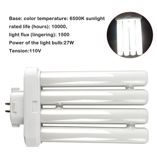 27W FML 27W 6500K 4 Pin Quad Tube Light Bulbs Compact Fluorescent R9 ...