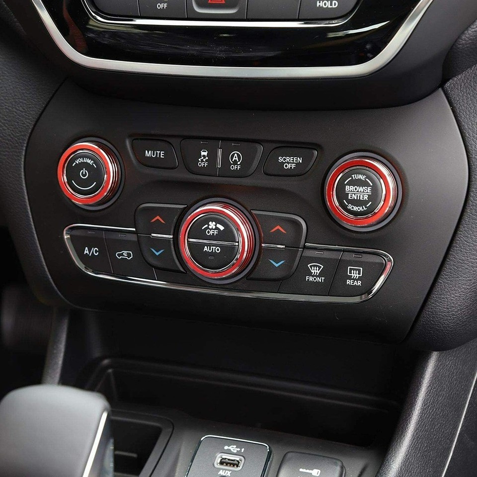 Practical Knob Covers Aluminum Alloy Audio 2014-2019 3 Pcs Central ...