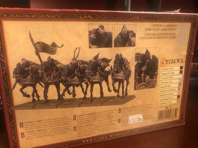Warhammer Fantasy Dark Elves DOOMFIRE WARLOCKS models, sealed in box ...
