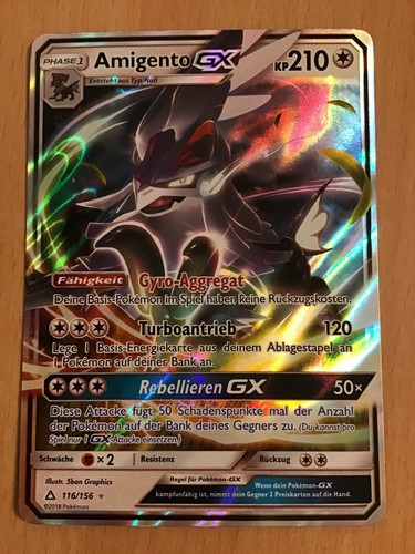 Pokemon TCG Amigento GX 116/156 Deutsch Ultra Prisma | eBay.de