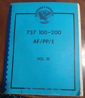 1976 - 737 AF/PP/E VOL II - Maintenance & Engineering Training Manual- AA | eBay