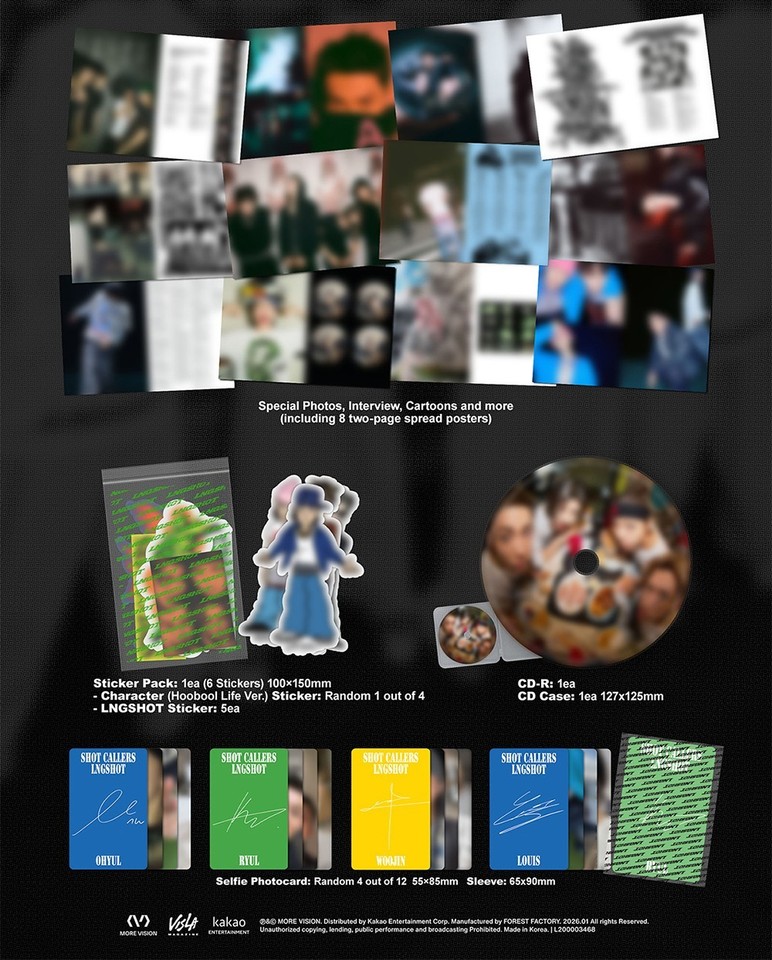 LNGSHOT [SHOT CALLERS] EP Album MAGAZINE Ver/CD-R+Photo+Interview ...