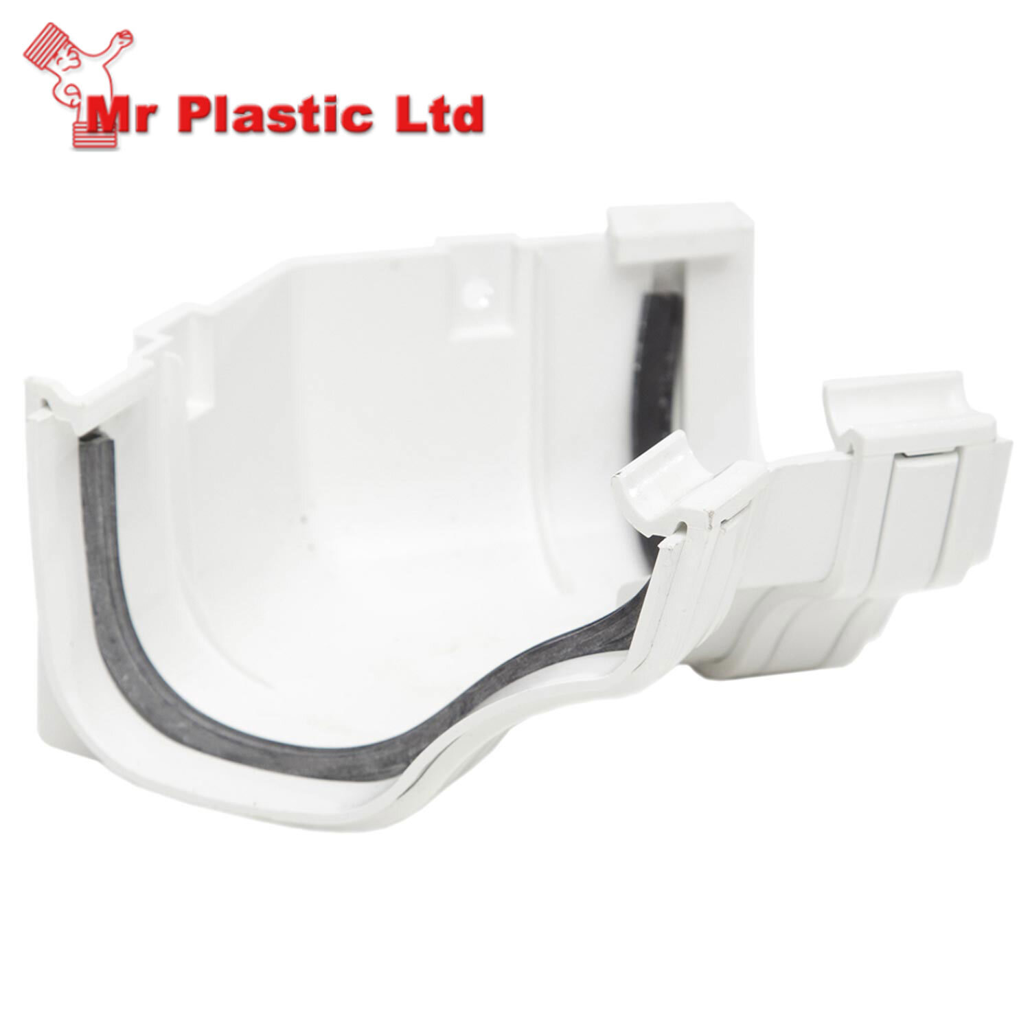 Polypipe 130mm Extra Capacity Ogee Gutter Fittings in White | eBay