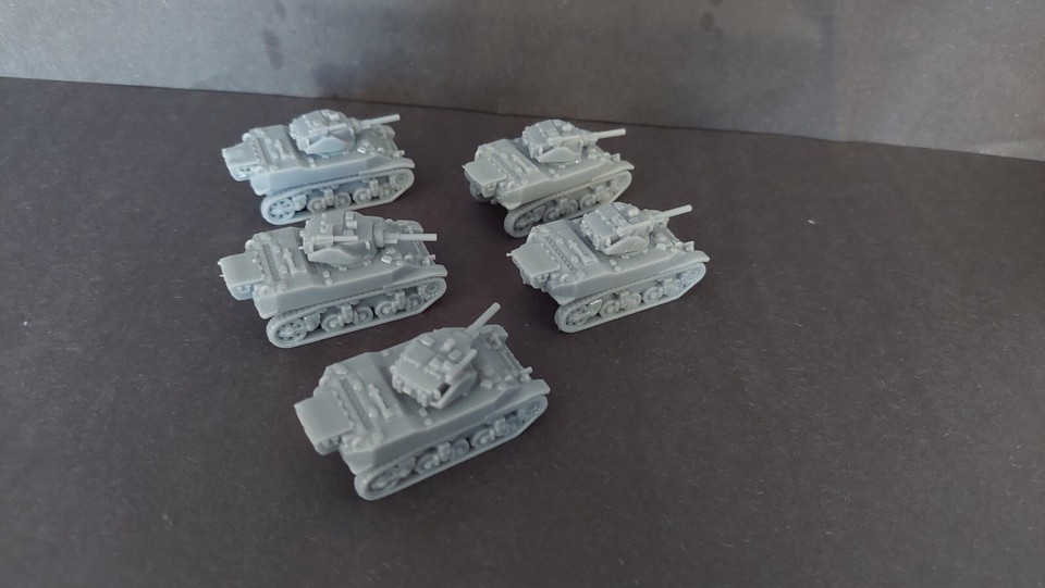 HO Scale US M5 Stuart Late light tank Platoon X5 lot 1/87th Scale | eBay