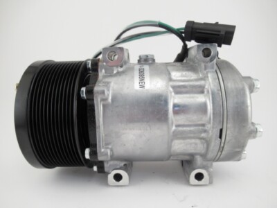 3729295 A/C Compressor 24V 126mm SD7H15 12 Poly Clutch Fits Caterpillar ...
