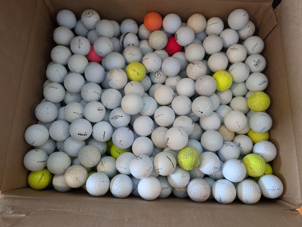 600 Used Range Balls Hit Away Golf Ball Practice Shag Bag D Grade AA | eBay