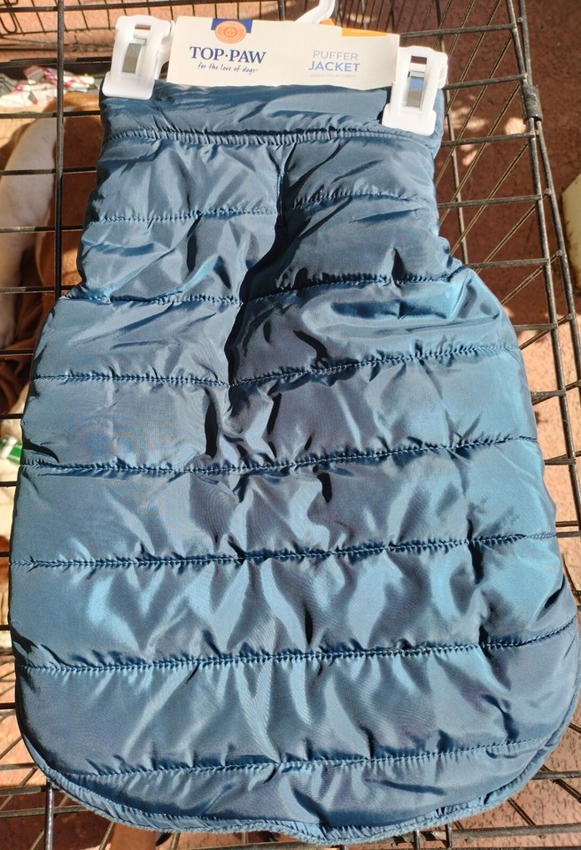Top Paw Puffer Dog Coat XS/M/L/XL- Blk Gray Olive Green Navy * Benefits ...