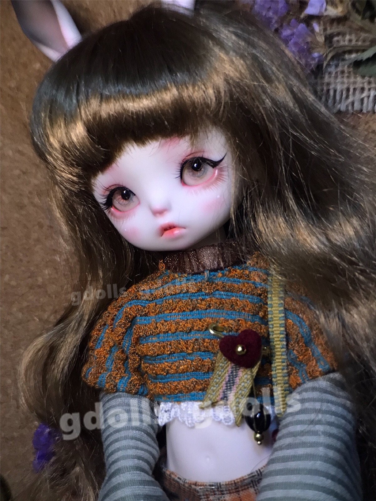 Bjd 1/6 Doll Face make up eyes Resin Figures Rabbit Animal Body White ...