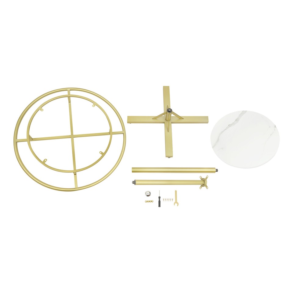 Round Garment Rack Rotatable, Floor Standing Steel Clothes Hanging Rack ...