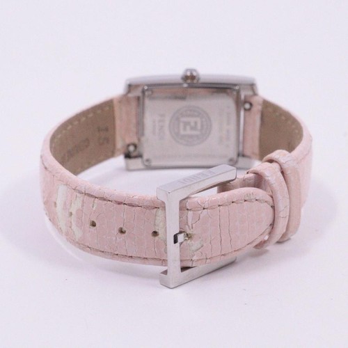 FENDI Classico 7000L Quartz White Shell Dial Stone Pink Leather Women's ...