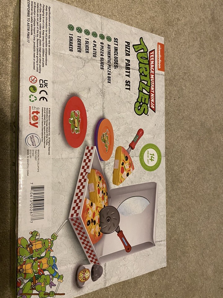 Nickelodeon Teenage Mutant Ninja Turtles 14 Piece Pizza Party Set TMNT ...