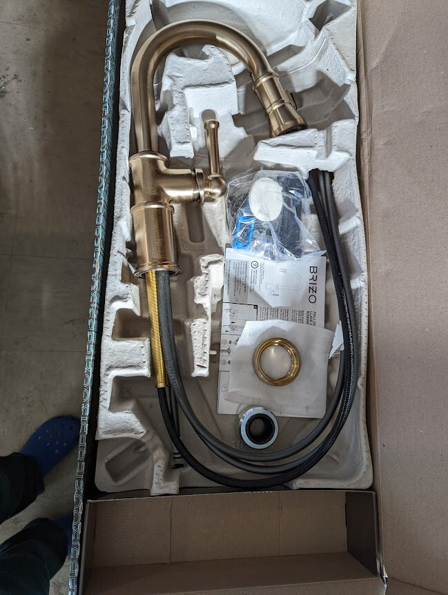 Brizo 63925LF-GL Artesso Pull-Down Kitchen Prep Faucet, Gold Luxe | eBay