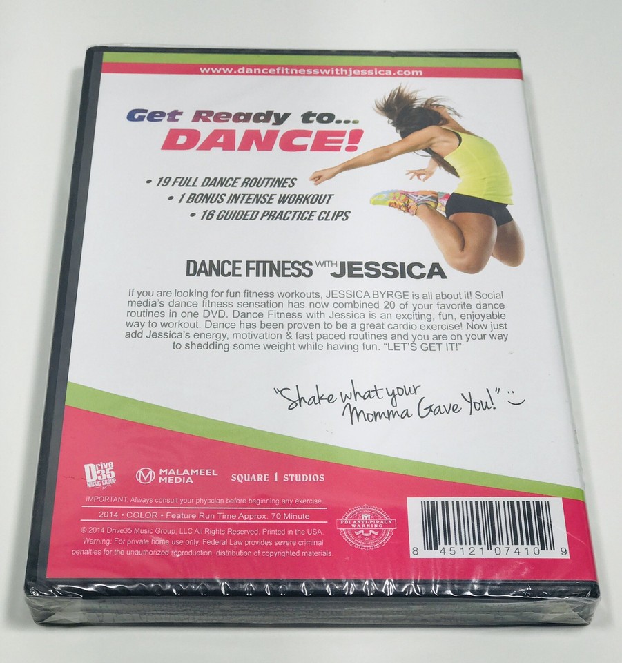 Dance Fitness with Jessica DVD 2014 Fun Dance Routines 20 Songs Workout ...