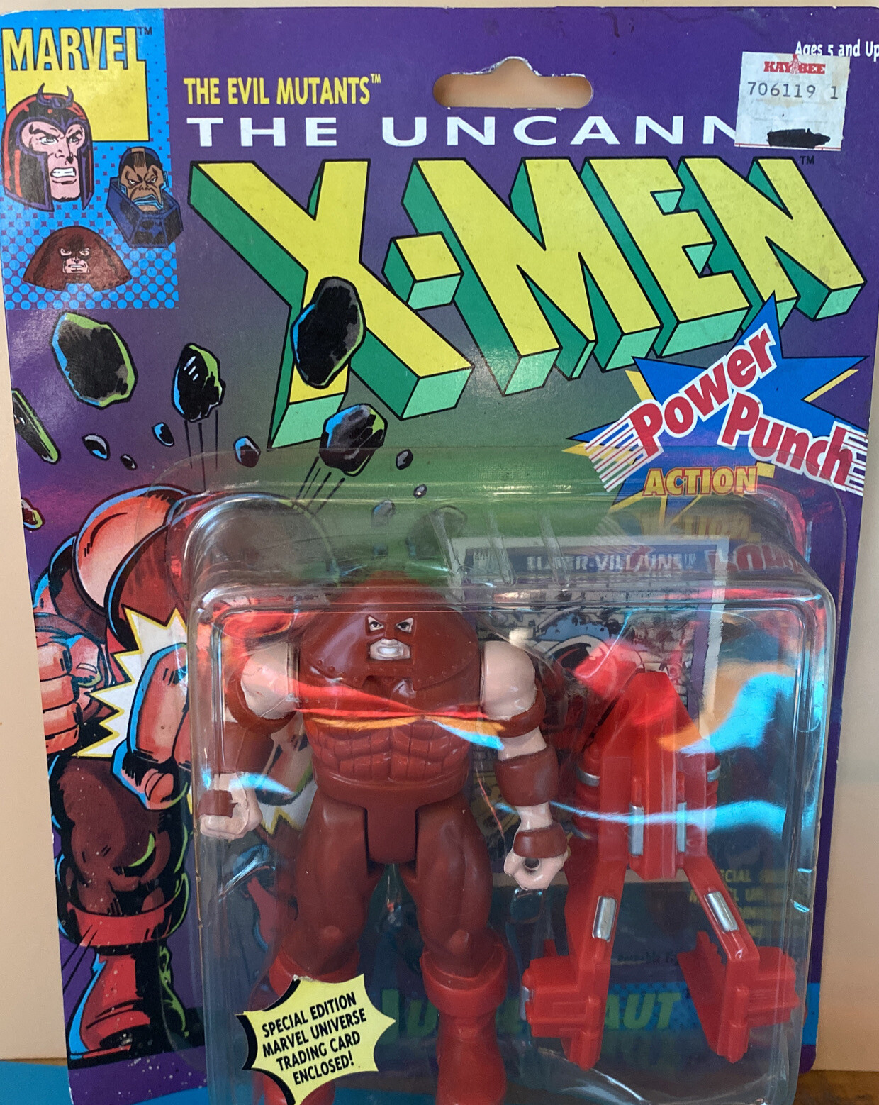 Vintage 1993 Marvel Juggernaut Uncanny X-men Power Punch ToyBiz Figure ...