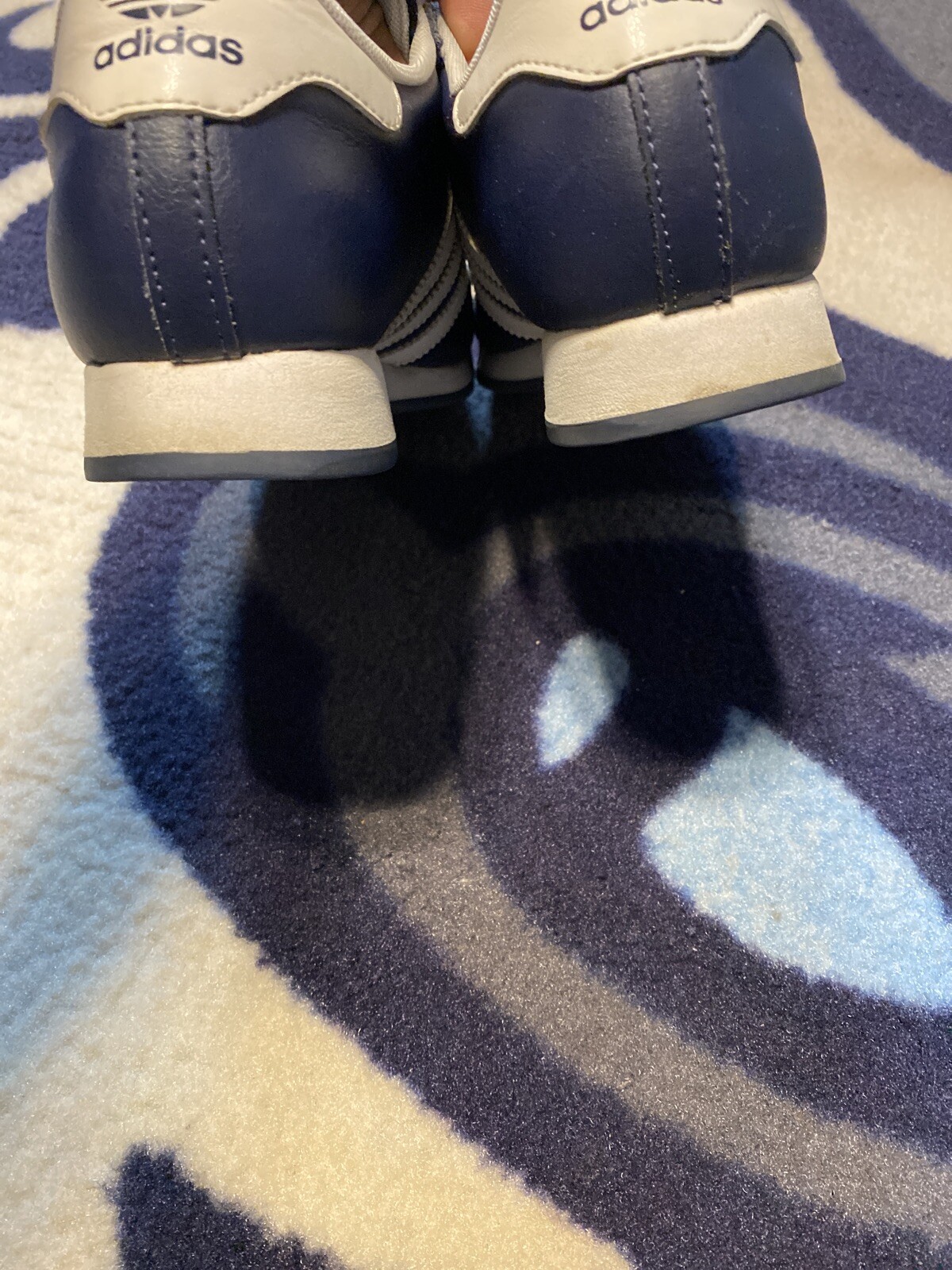 Adidas Original Samoa Mens Navy Blue White Casual Sne… - Gem