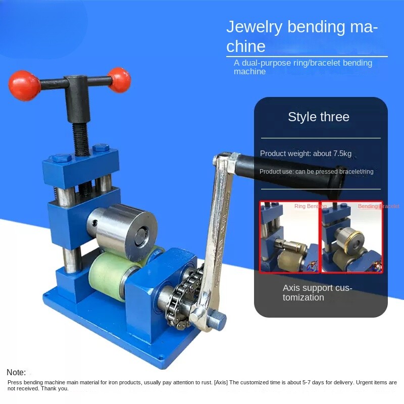 Hand Crank Press Bending Machine Hollow Bracelet Rolling Machine Roll ...
