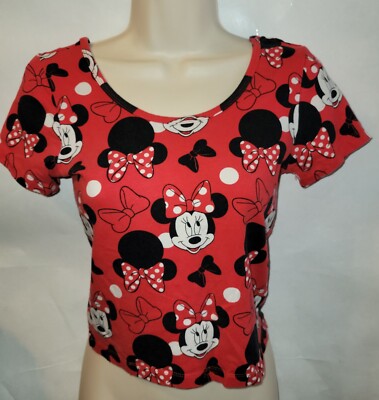 DISNEY MINI MOUSE RED CROP TOP SIZE M | eBay