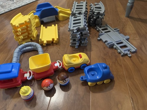 VTG Little Tikes Peak Road & Railway Yellow Track Vehicles/Figures Lot ...