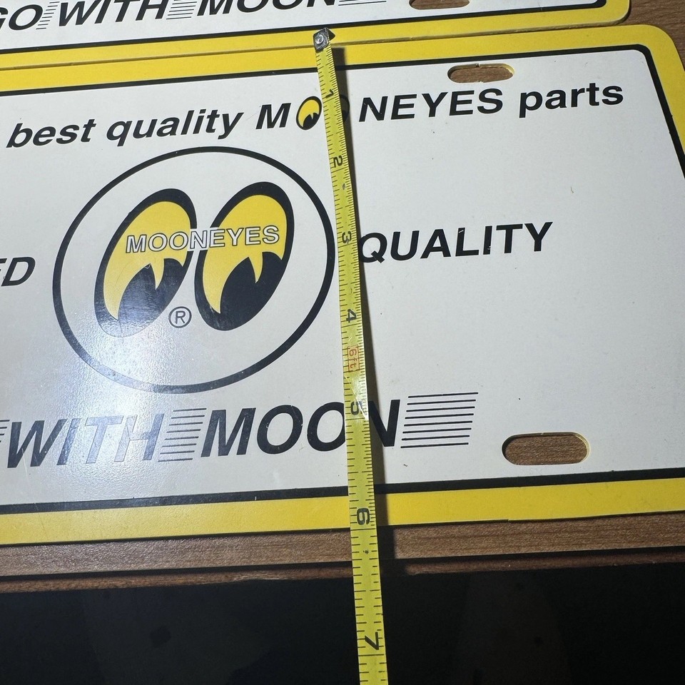 MOONEYES LICENSE PLATE Custom Auto HOT ROD Gasser V8 Drag Racing MOON ...