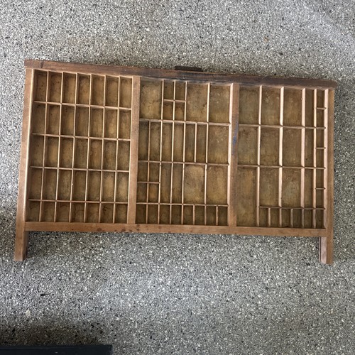 Antique HAMILTON MFG. CO. Wood Printers Drawer Letterpress Type Tray ...