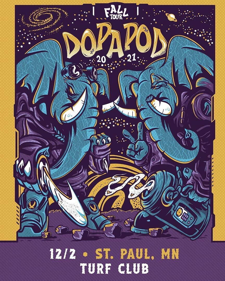 DOPAPOD "FALL TOUR 2022" MINNEAPOLIS CONCERT TOUR POSTER -Progressive ...