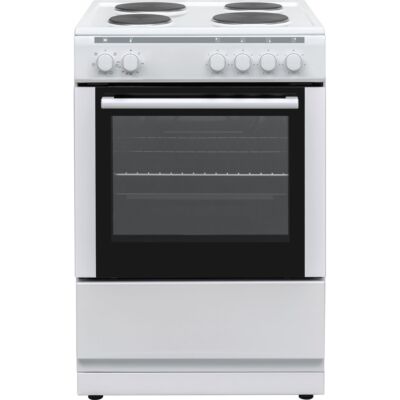 Electra SE60W/1 60cm Free Standing Electric Cooker with Solid Plate Hob ...