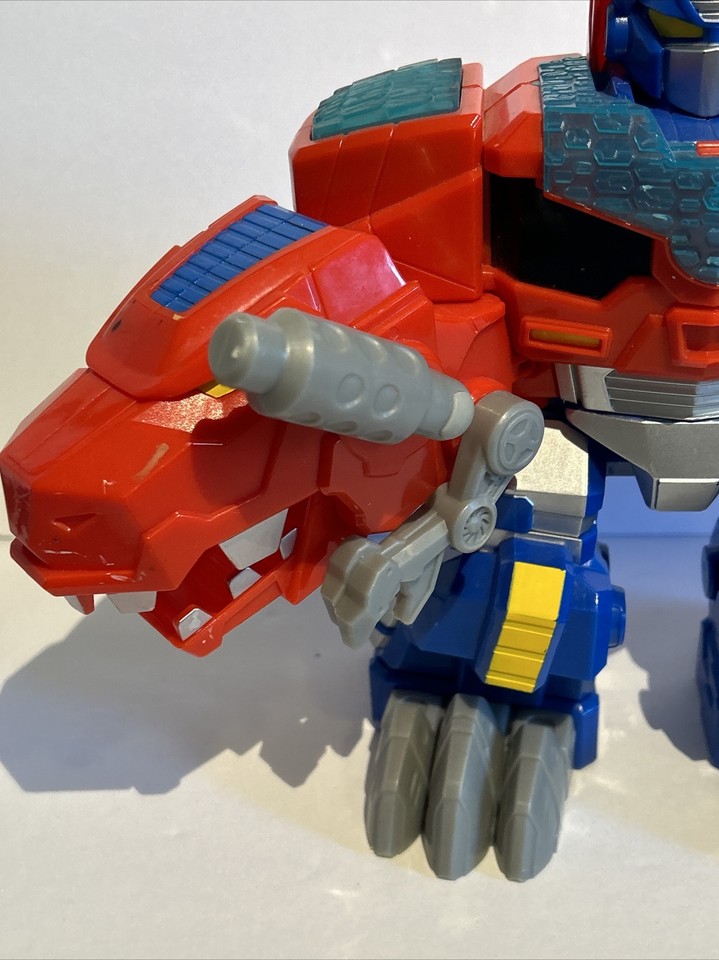 Transformers Rescue Bots Optimus Prime T-Rex Dinosaur 9" Figure | eBay