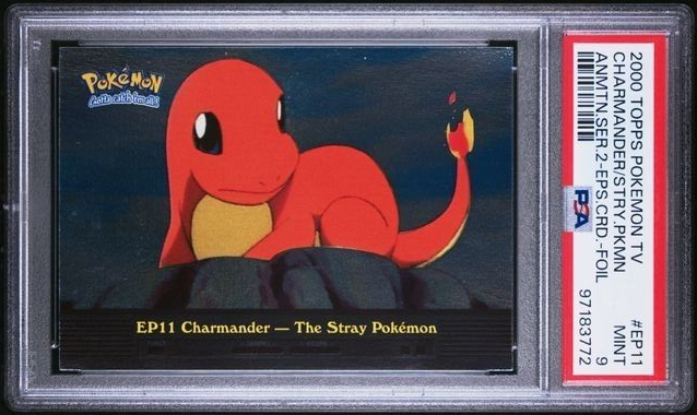 1st Print CHARMANDER THE STRAY POKEMON HOLO Topps BLUE LOGO POKEMON ...