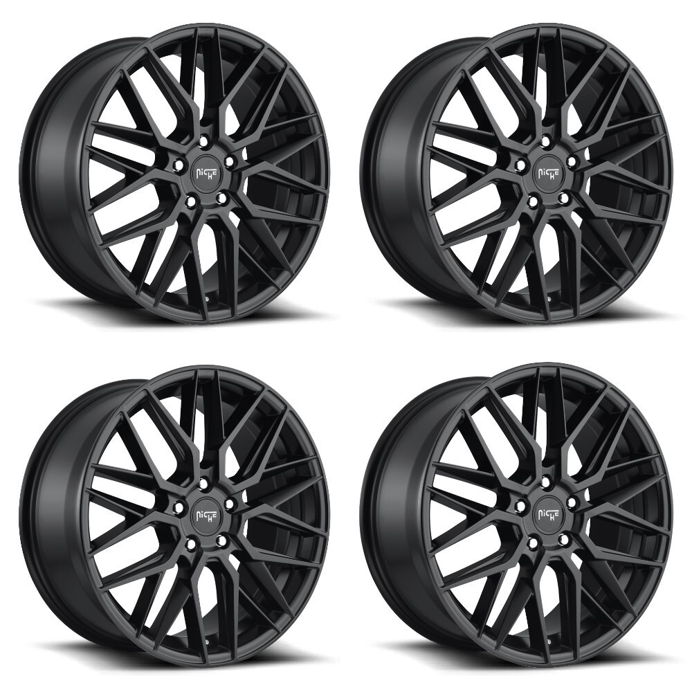 Set 4 Niche M190 Gamma 18x8 5x4.5 Matte Black Wheels 18" 40mm Rims | eBay