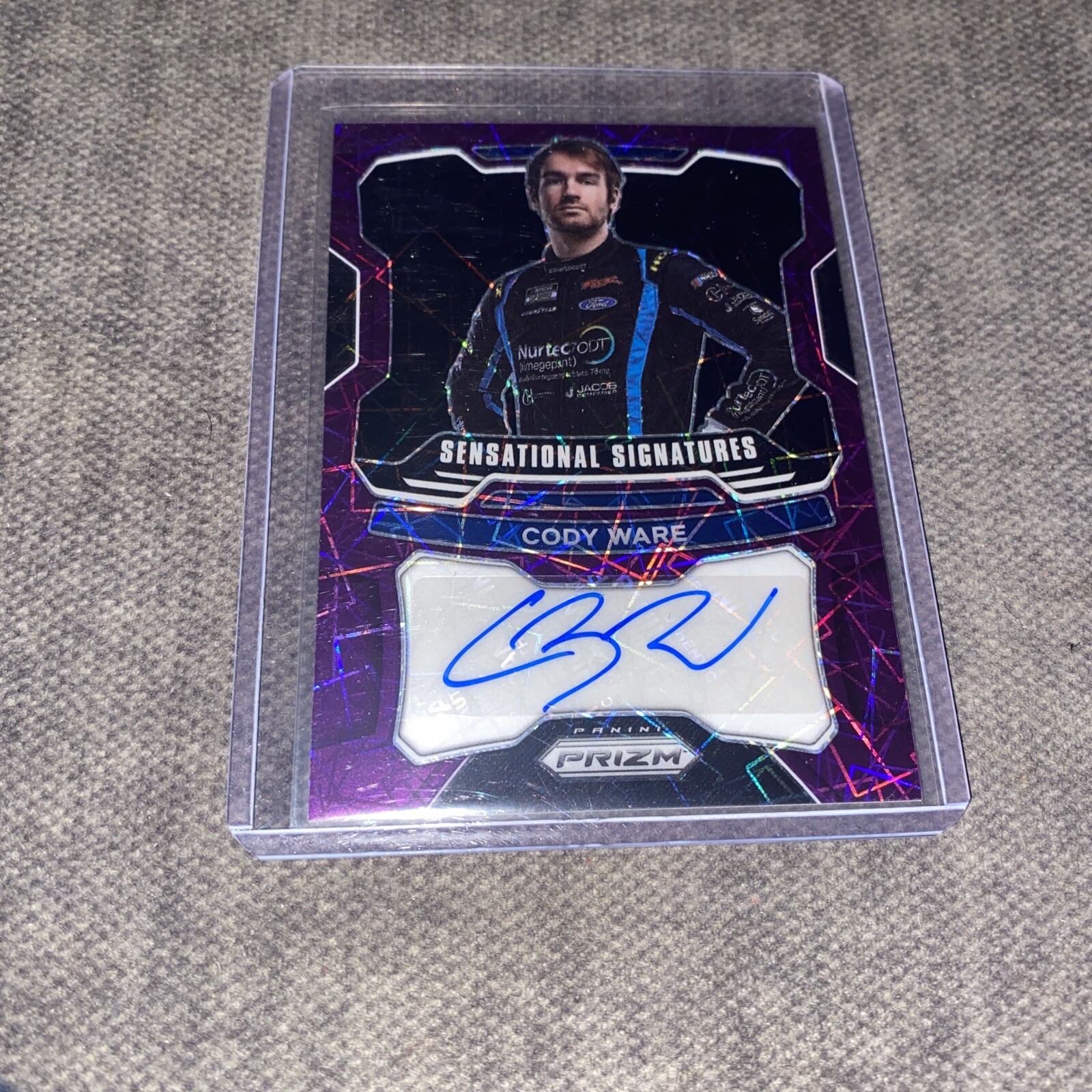 CODY WARE 2022 PANINI PRIZM PURPLE AUTOGRAPH AUTO CARD #'D /99 NASCAR ...