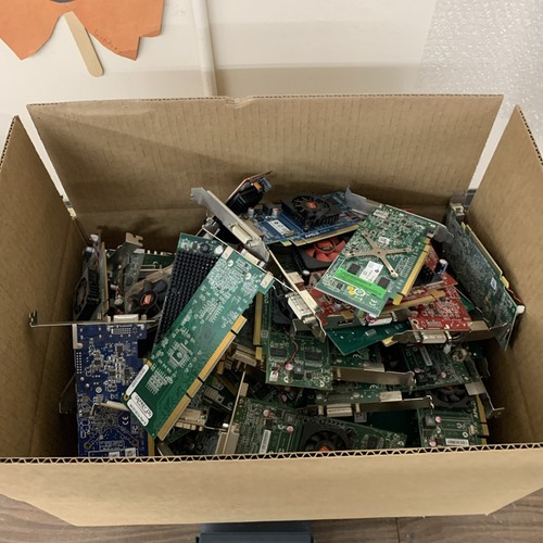 (Lot of 60 LBS) Mixed PCIe Boards Video Cards Gold Scrap Recovery see ...
