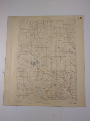 1909 Livingston County Howell Quadrangle MI Michigan USGS Original Map ...