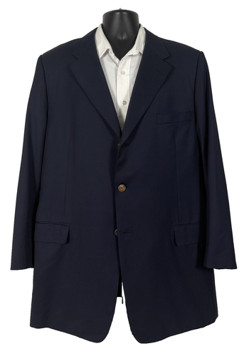 Vintage Hickey Freeman Men’s 48R Navy Blazer Hand Tailored USA Surgeon ...