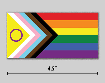 Progress Pride Sticker LGBTQ+ Rainbow Flag 4.5" Vinyl Decal | eBay