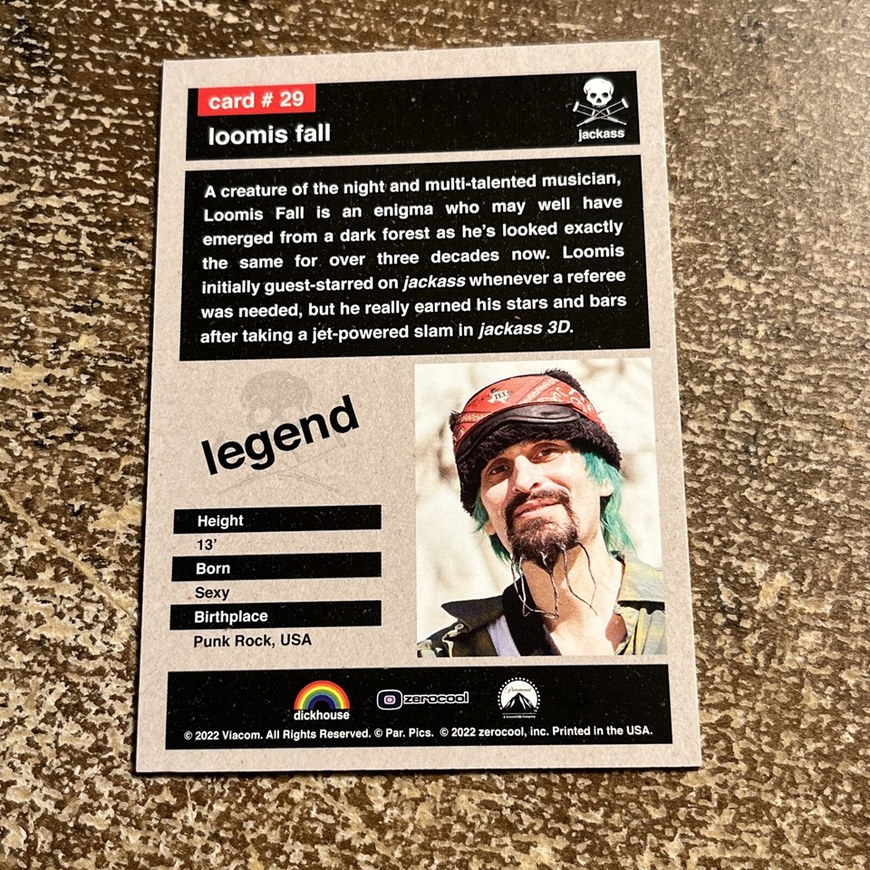 2022 Zerocool Jackass Holo Blue #29 Loomis Fall (Legend)/50 | eBay