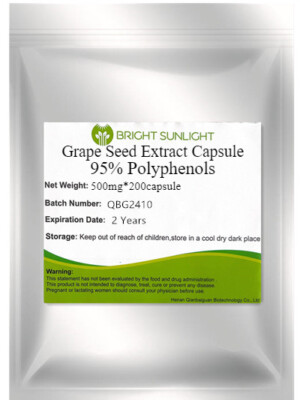 Pure Grape Seed Extract Capsule 95% Polyphenols Antioxidant 500mg ...