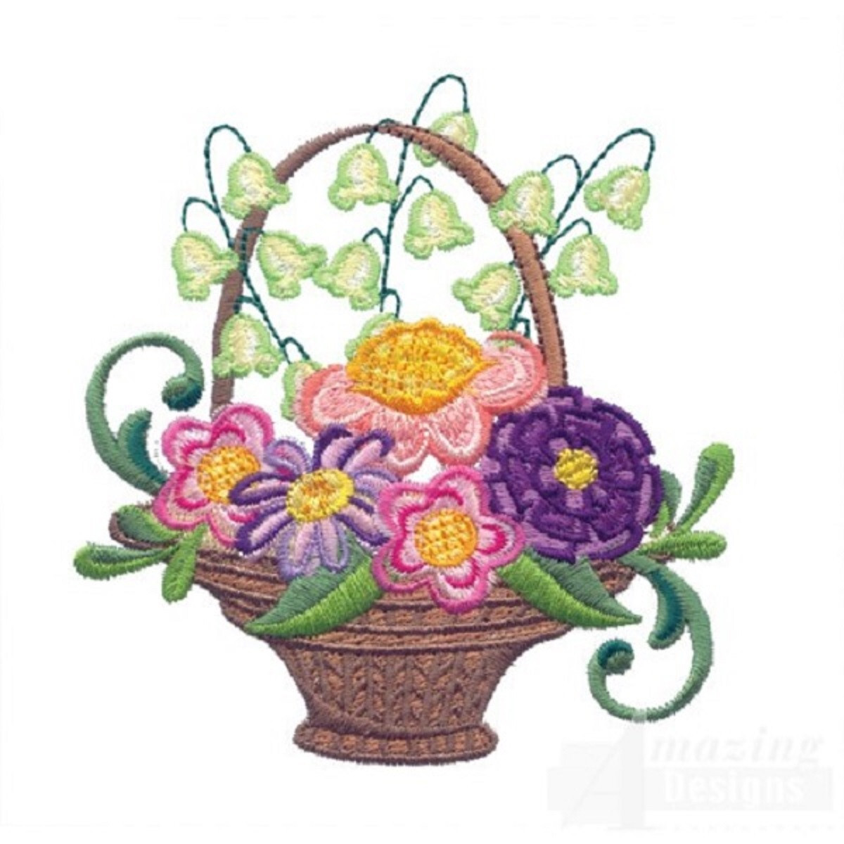 40 Blooming Baskets Machine Embroidery Designs on USB | eBay