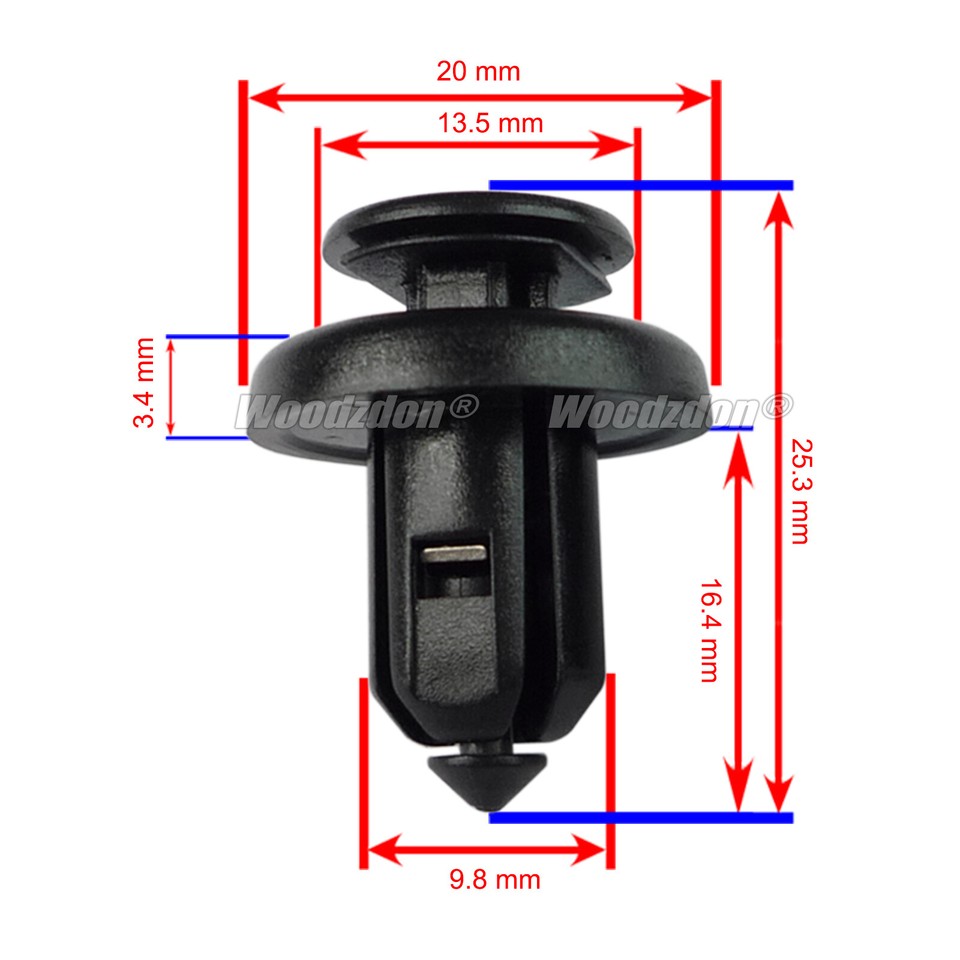 15 Front Bumper Clip Push Type Retainer W/ Metal Insert 91505-S9A-003 ...