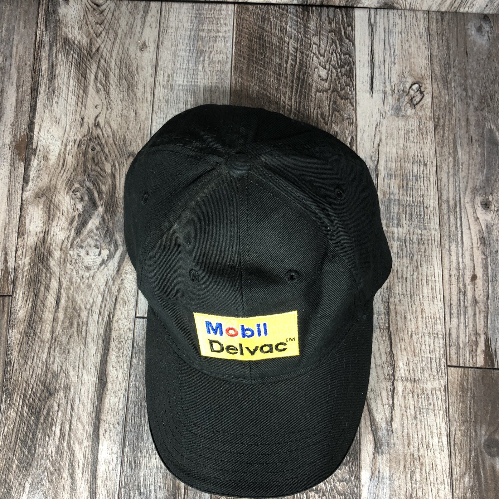 Mobil Delvac Engine Fuel Hat Cap Black Yellow Adjusta… - Gem