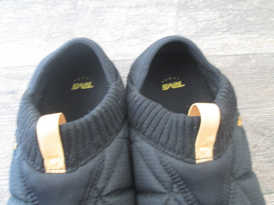 Women's Teva ReEmber black Quilted Bootie Moc Slip On Shoes SZ. 11 | eBay