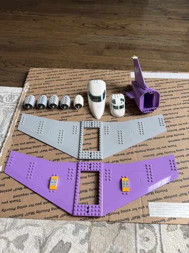 Lego Jet Plane Wing Gray 93541-B01 Lavender Wing Cockpits Engines Tail ...