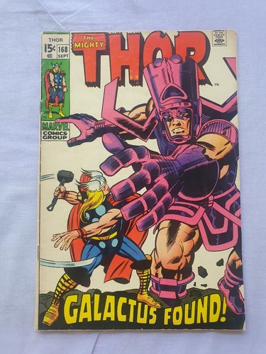 THOR 168 ORIGIN GALACTUS MARVEL SILVER AGE COMIC GRADE AROUND GOOD TO ...
