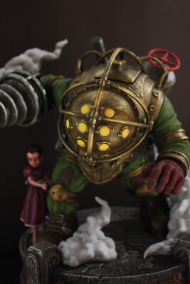 Bioshock Big Daddy Figure – Hand-Painted 13.7 in (35 cm) Collectible ...