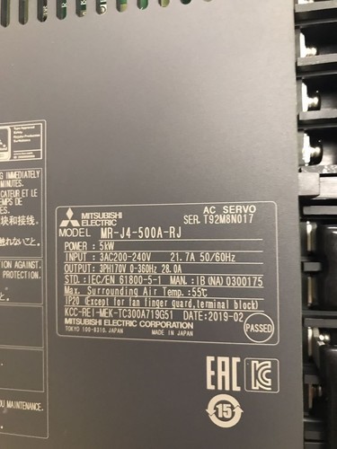MITSUBISHI MR-J4-500A-RJ Servo amplifier | eBay