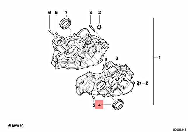 Genuine BMW E16 F 650 94 0161 97 0162 Bush Bearing 48x52x22.8 ...