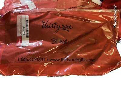 Thirty-One 31 Kid 398A Red Quilted Poppy Scarf New in Package | eBay