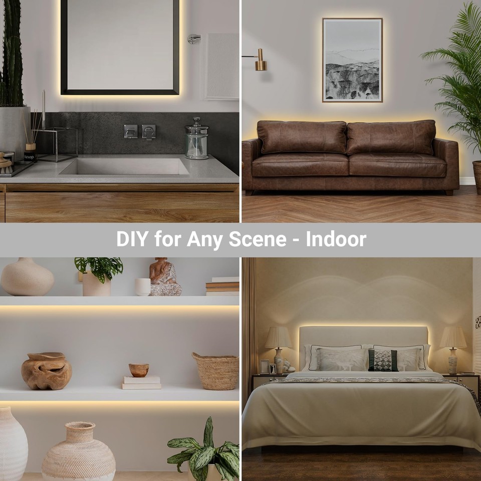 Battery Operated Led Strip Lights Warm White with Remote, 8 9.8FT, | eBay