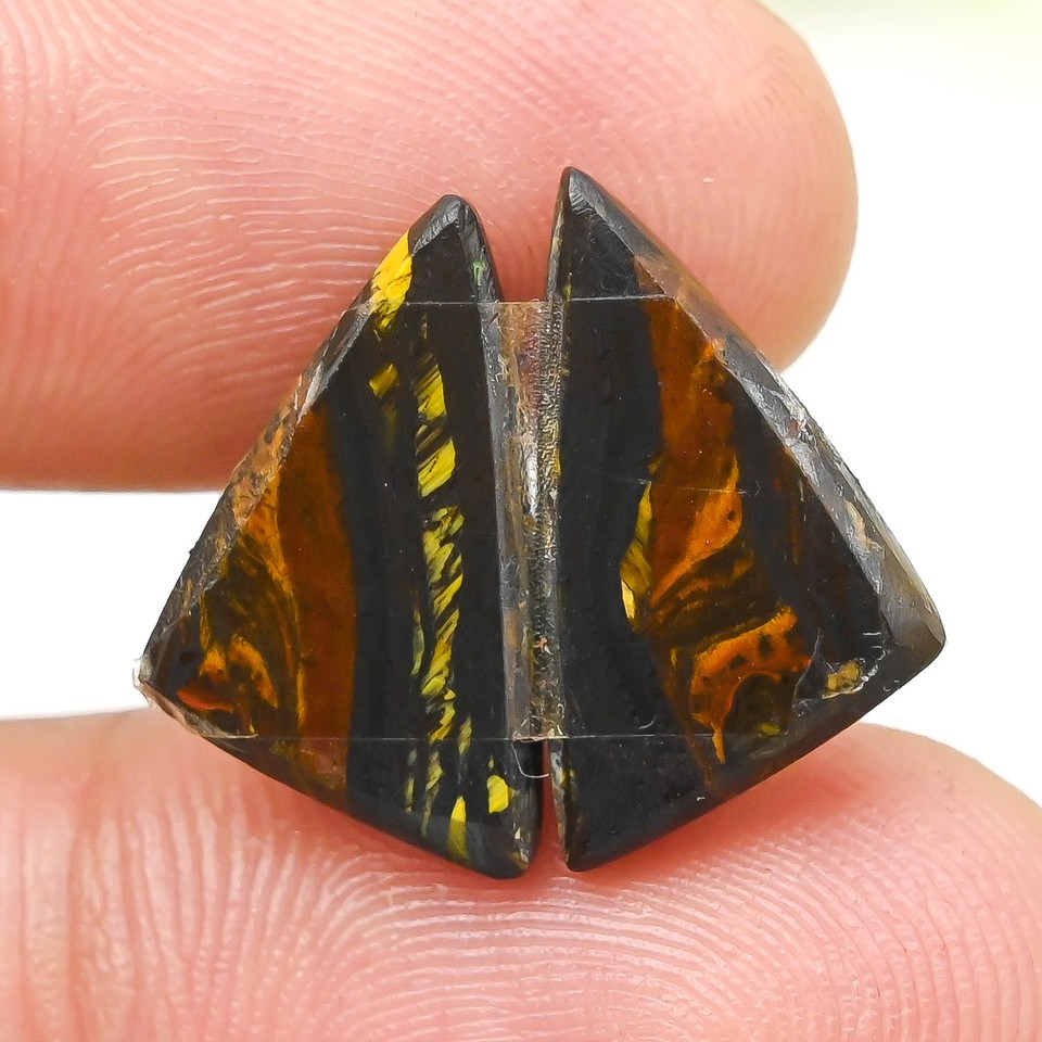 15.30Cts Natural Iron Tiger Fancy Pair Cabochon Loose Gemstone ...