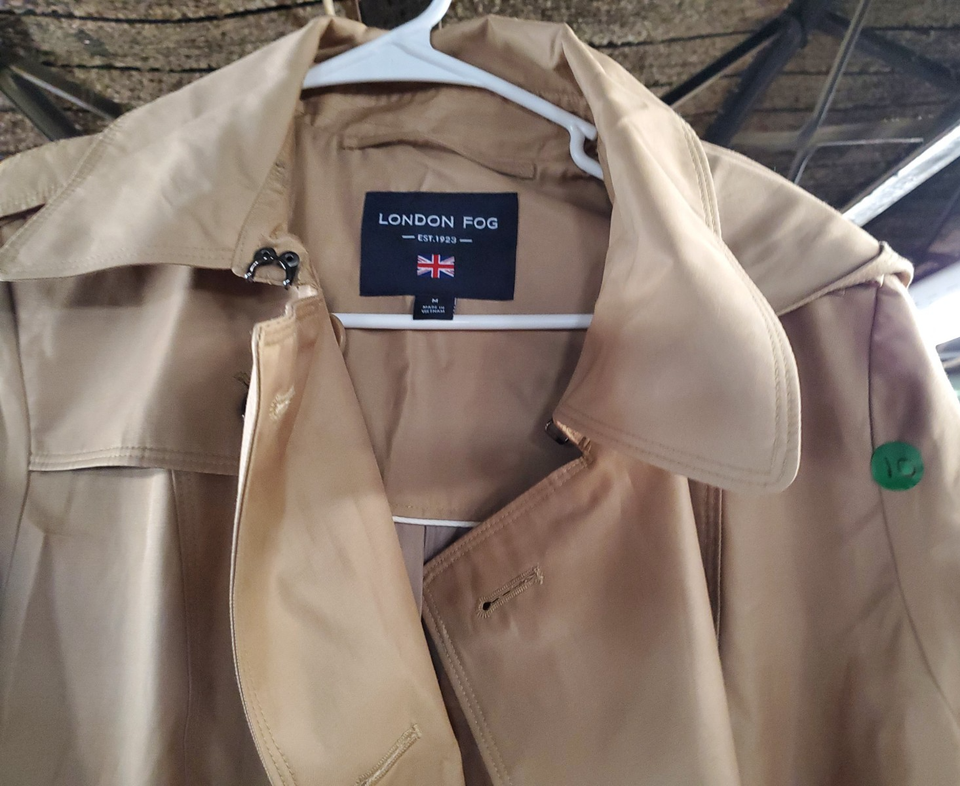 London Fog Trench Coat with Hood L722433H93 British Khaki Medium | eBay
