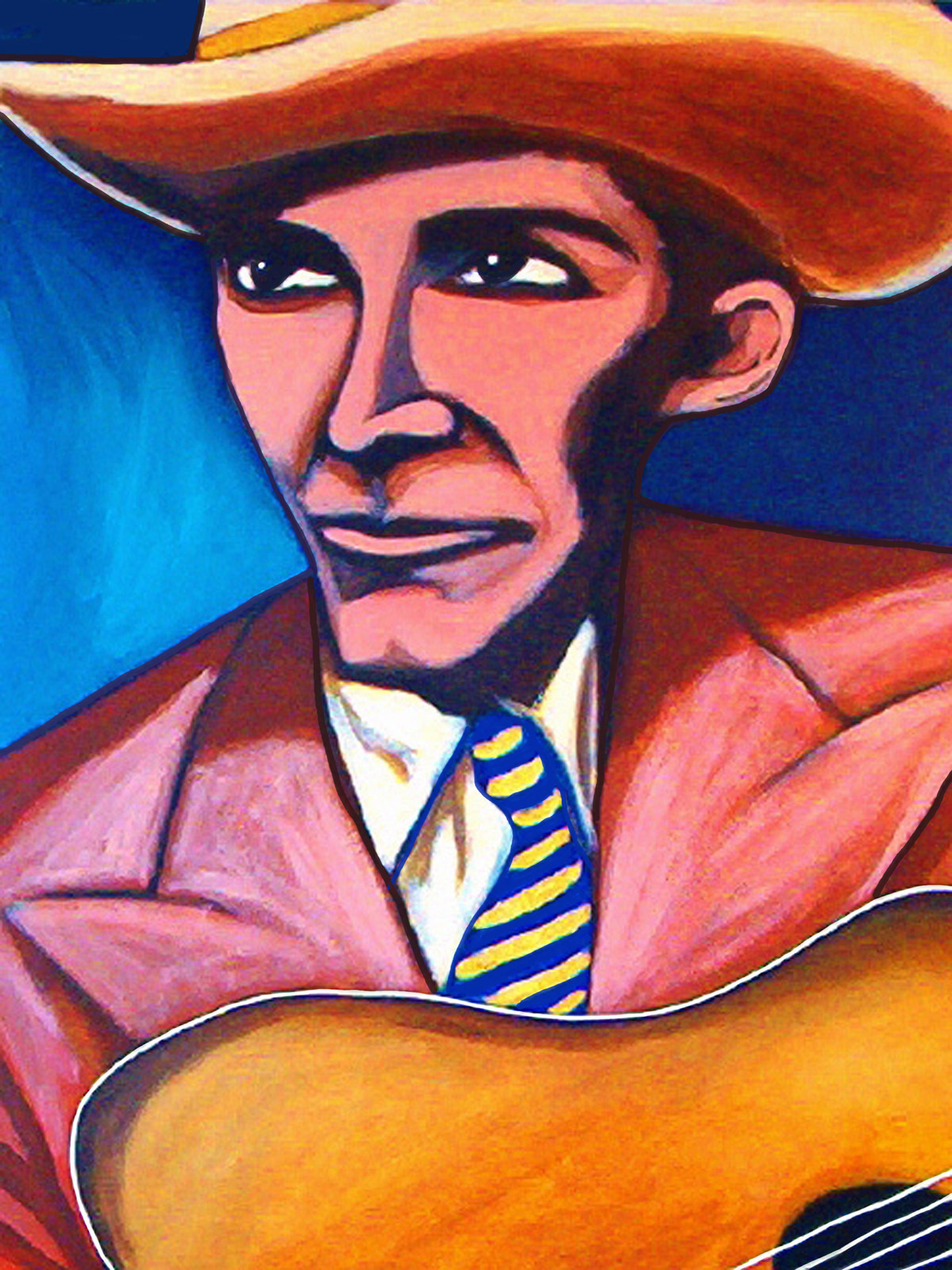 HANK WILLIAMS PRINT poster guitar country western bocephus legend ...